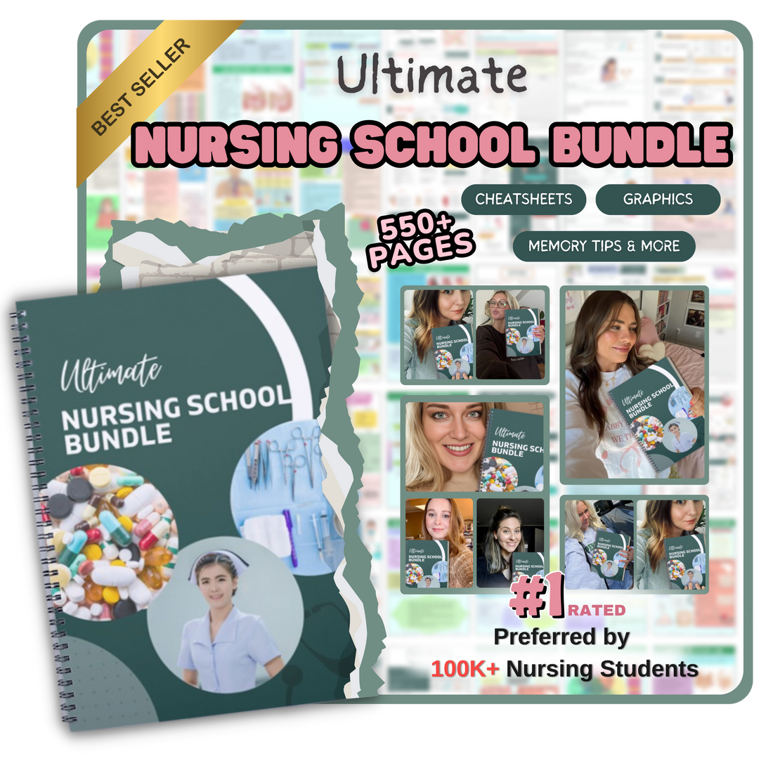 The Ultimate Nursing School Bundle | Spiral Book + Clinical Pocket Gui ...